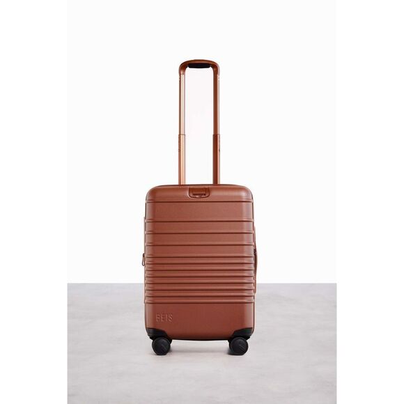 BEIS | Bags | Nwt Beis Carry On Maple Brown Suitcase Roller Bag | Poshmark